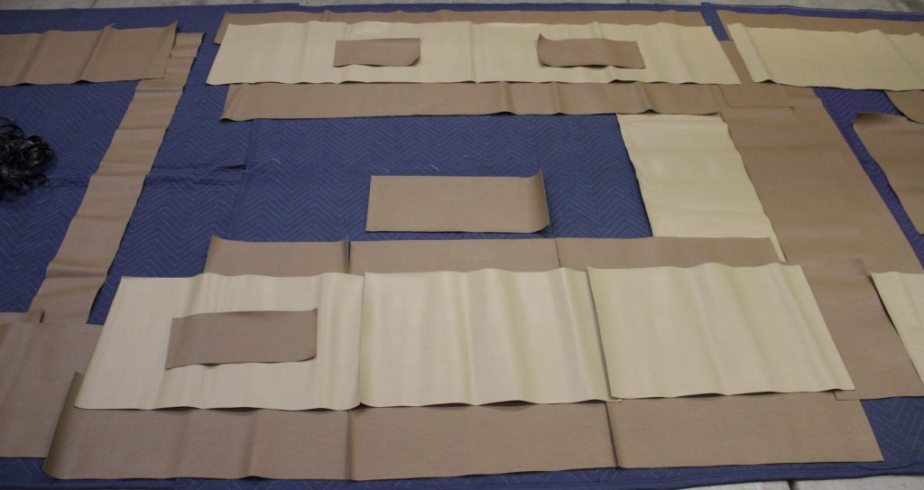 1955-58 Deluxe Bus Light Brown & Light Beige Bench Front Seat Double ...